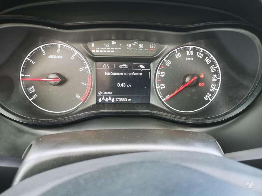 Blue Opel Zafira Tourer 2018 in Radviliskis, with an engine capacity of 1.36 L and mileage of 167 thousand km for 7750 €, photo 8 on AUTOMOTO.COM.LV