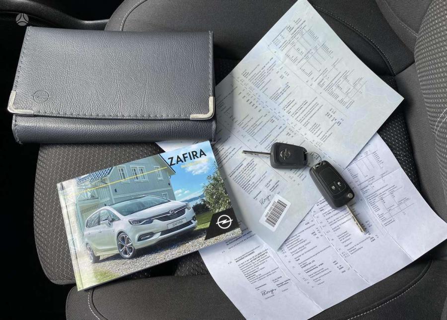Blue Opel Zafira Tourer 2019 in Marijampole, with an engine capacity of 1.96 L and mileage of 249 thousand km for 8350 €, photo 48 on AUTOMOTO.COM.LV