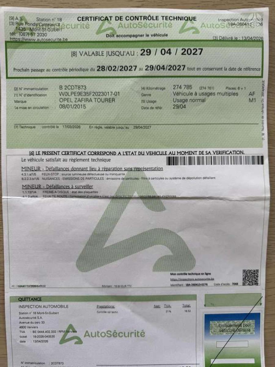 Pelēks Opel Zafira Tourer 2015 Viļņa, ar dzinēja tilpumu 1.60 L un nobraukumu 270 tūkst. km par 5400 €, foto 20 vietnē AUTOMOTO.COM.LV
