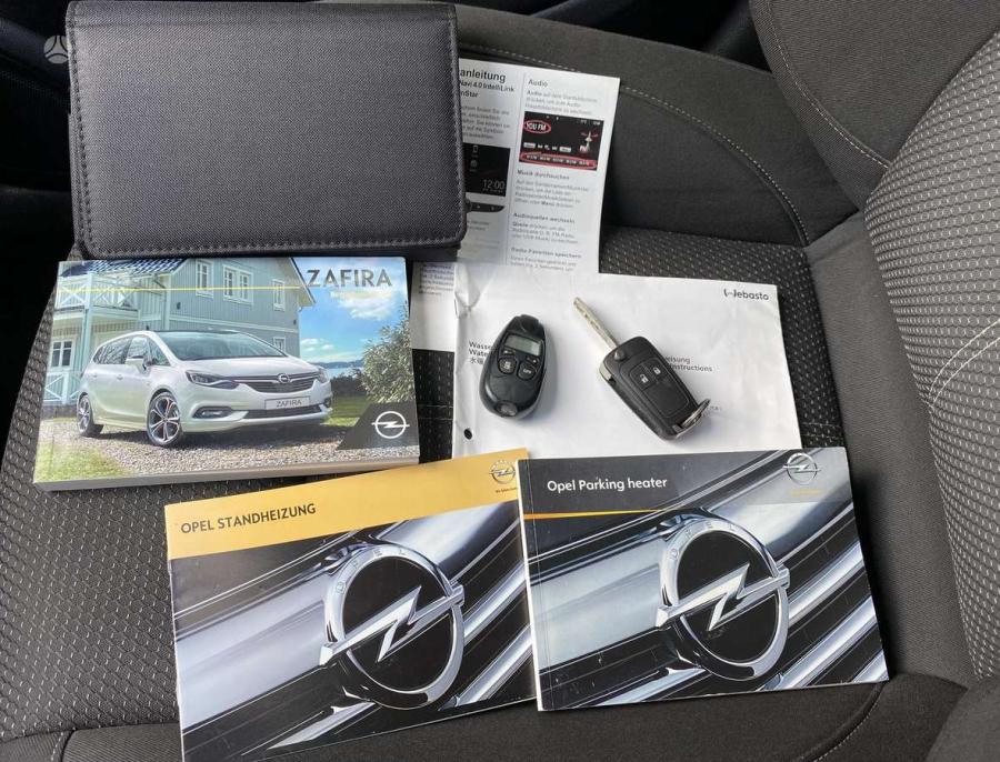 Grey Opel Zafira Tourer 2019 in Marijampole, with an engine capacity of 1.96 L and mileage of 163 thousand km for 8999 €, photo 32 on AUTOMOTO.COM.LV