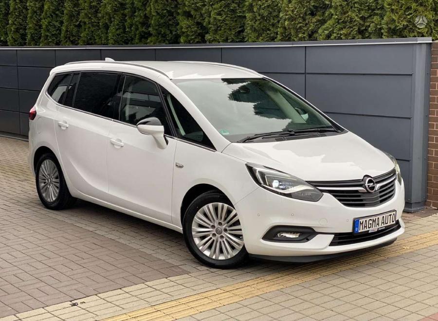 Balts Opel Zafira Tourer 2017 Marijampole, ar dzinēja tilpumu 1.96 L un nobraukumu 199 tūkst. km par 8950 €, foto 1 vietnē AUTOMOTO.COM.LV