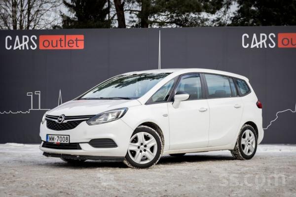 White Opel Zafira 2017 in Riga, with an engine capacity of 1.60 L and mileage of 198 thousand km for 8490 €, photo 1 on AUTOMOTO.COM.LV