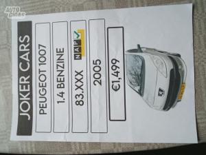 Серый Пежо 1007 2005 в Паланга, объемом двигателя 1.40 л и пробегом 90 тыс. км за 500 €, фото 7 на AUTOMOTO.COM.LV