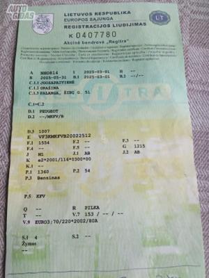 Серый Пежо 1007 2005 в Паланга, объемом двигателя 1.40 л и пробегом 90 тыс. км за 500 €, фото 11 на AUTOMOTO.COM.LV