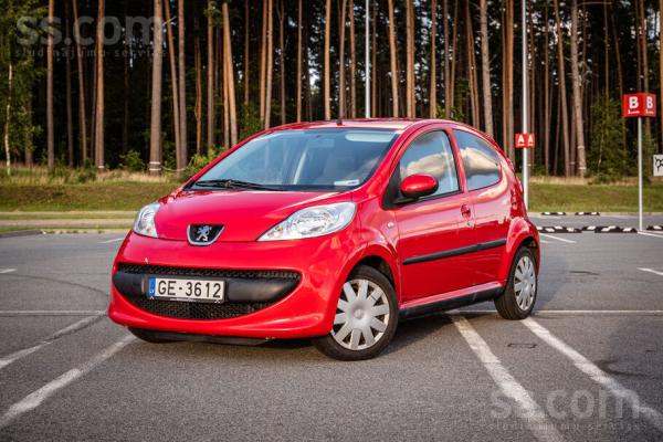 Red Peugeot 107 2006 in Riga, with an engine capacity of 1.00 L and mileage of 0 thousand km for 1750 €, photo 1 on AUTOMOTO.COM.LV