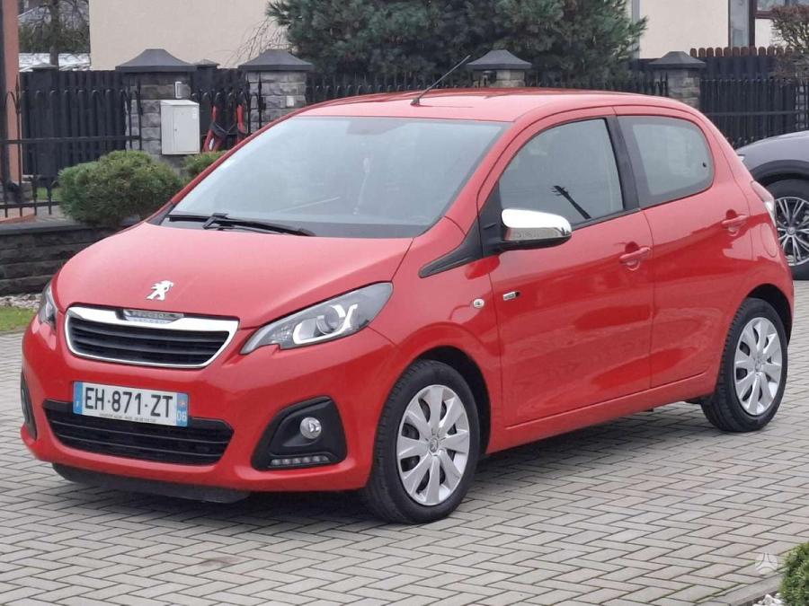 Red Peugeot 108 2016 in Taurage, with an engine capacity of 1.20 L and mileage of 130 thousand km for 4600 €, photo 1 on AUTOMOTO.COM.LV