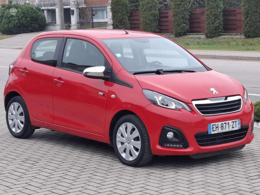 Red Peugeot 108 2016 in Taurage, with an engine capacity of 1.20 L and mileage of 130 thousand km for 4600 €, photo 7 on AUTOMOTO.COM.LV