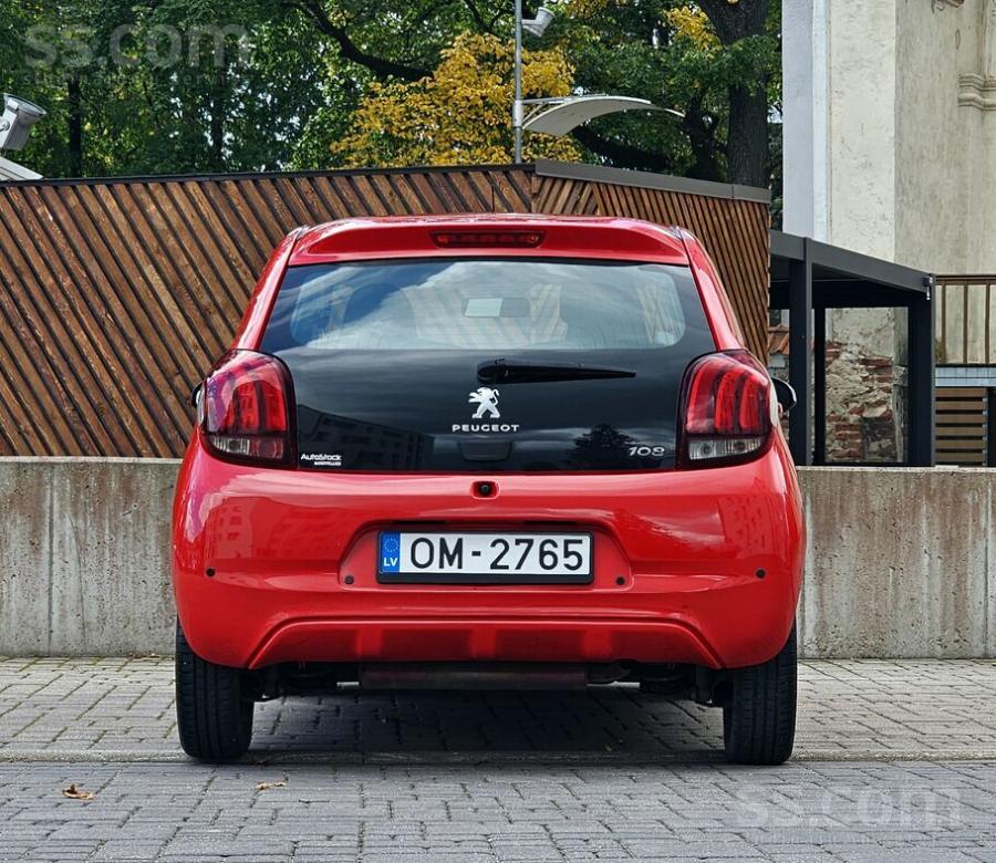 Red Peugeot 108 2016 in Jelgava, with an engine capacity of 1.20 L and mileage of 135 thousand km for 4000 €, photo 8 on AUTOMOTO.COM.LV