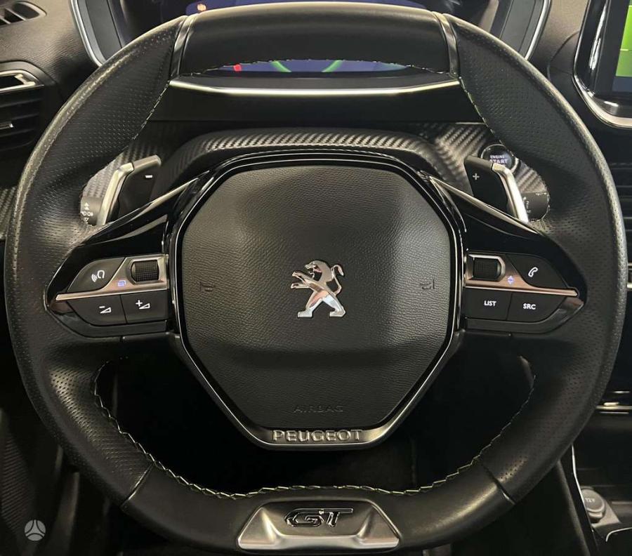 Black Peugeot 2008 2021 in Kaunas, with an engine capacity of 1.20 L and mileage of 110 thousand km for 15200 €, photo 10 on AUTOMOTO.COM.LV