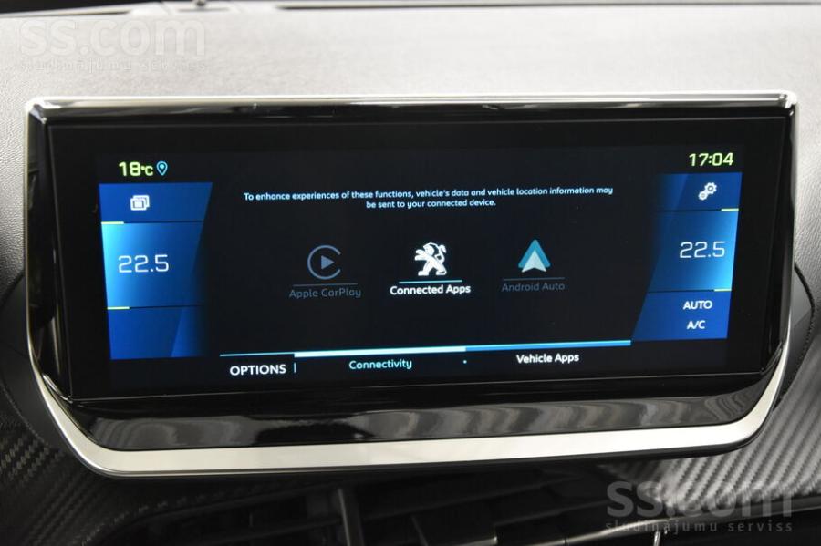 Melns Peugeot 2008 2023 Rīga, ar dzinēja tilpumu 1.20 L un nobraukumu 12 tūkst. km par 23450 €, foto 24 vietnē AUTOMOTO.COM.LV