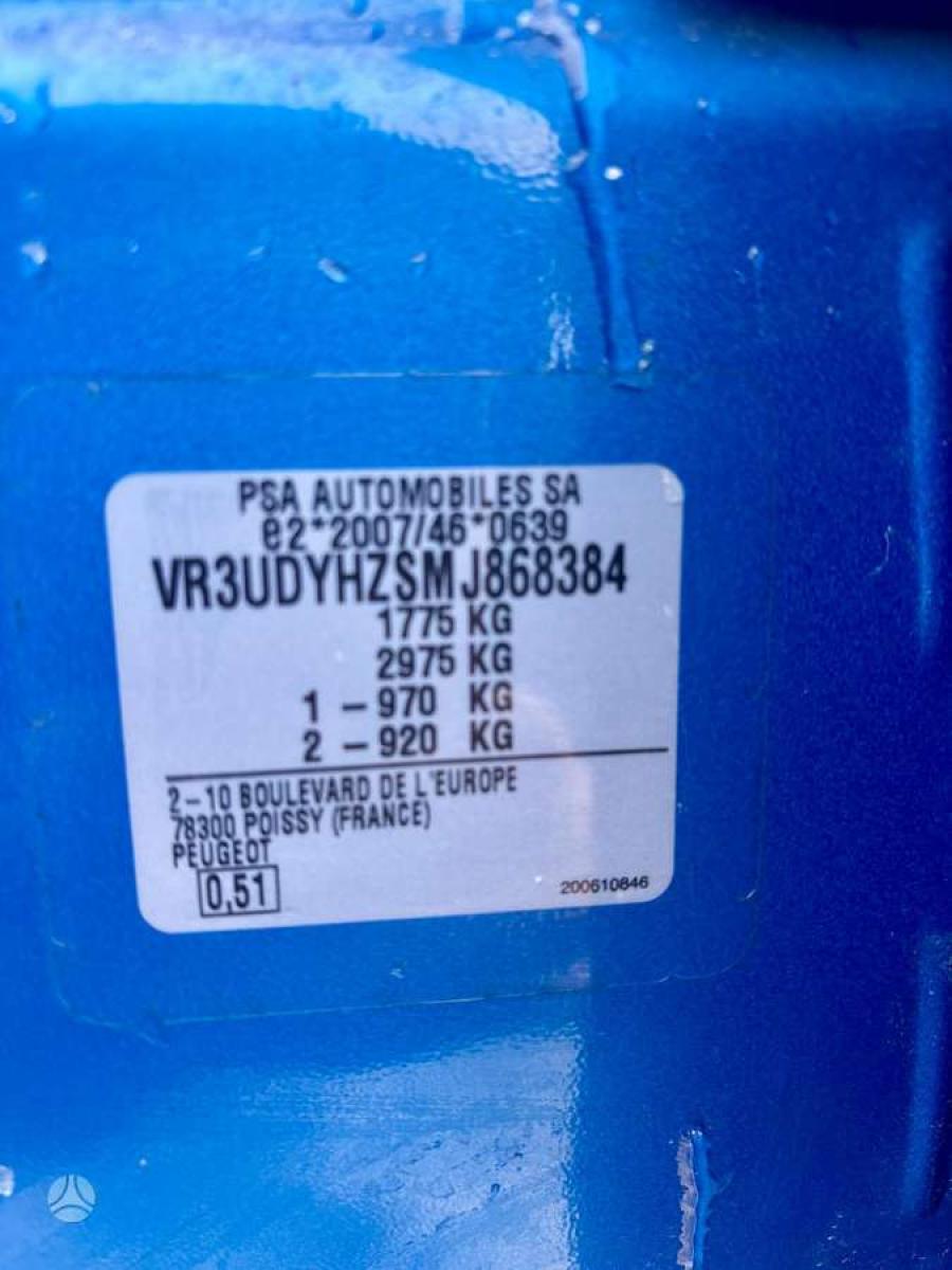 Синий Пежо 2008 2021 в Таураге, объемом двигателя 1.50 л и пробегом 169 тыс. км за 11000 €, фото 24 на AUTOMOTO.COM.LV