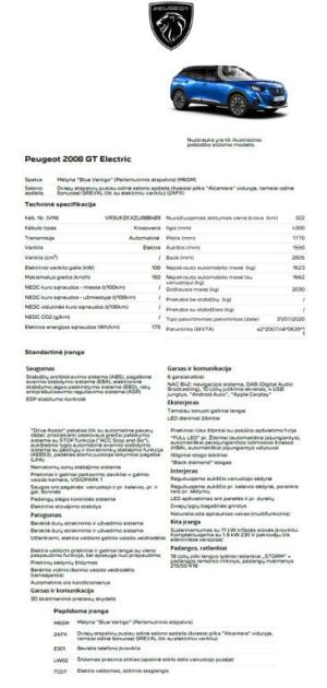 Zils Peugeot 2008 2021 Viļņa, ar dzinēja tilpumu 0.00 L un nobraukumu 96 tūkst. km par 17500 €, foto 16 vietnē AUTOMOTO.COM.LV