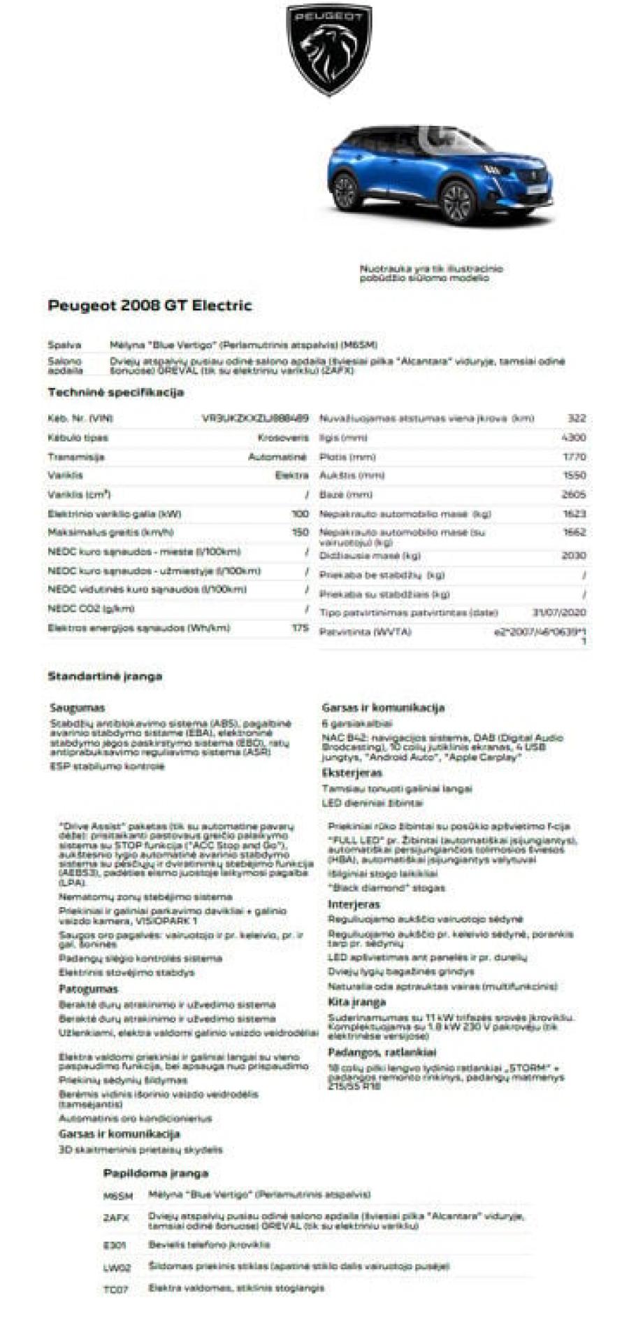 Zils Peugeot 2008 2021 Viļņa, ar dzinēja tilpumu 0.00 L un nobraukumu 96 tūkst. km par 17500 €, foto 16 vietnē AUTOMOTO.COM.LV