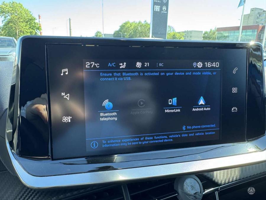 Blue Peugeot 2008 2021 in Klaipeda, with an engine capacity of 1.20 L and mileage of 46 thousand km for 15800 €, photo 15 on AUTOMOTO.COM.LV
