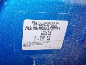 Blue Peugeot 2008 2023 in Vilnius, with an engine capacity of 1.20 L and mileage of 89 thousand km for 6750 €, photo 11 on AUTOMOTO.COM.LV