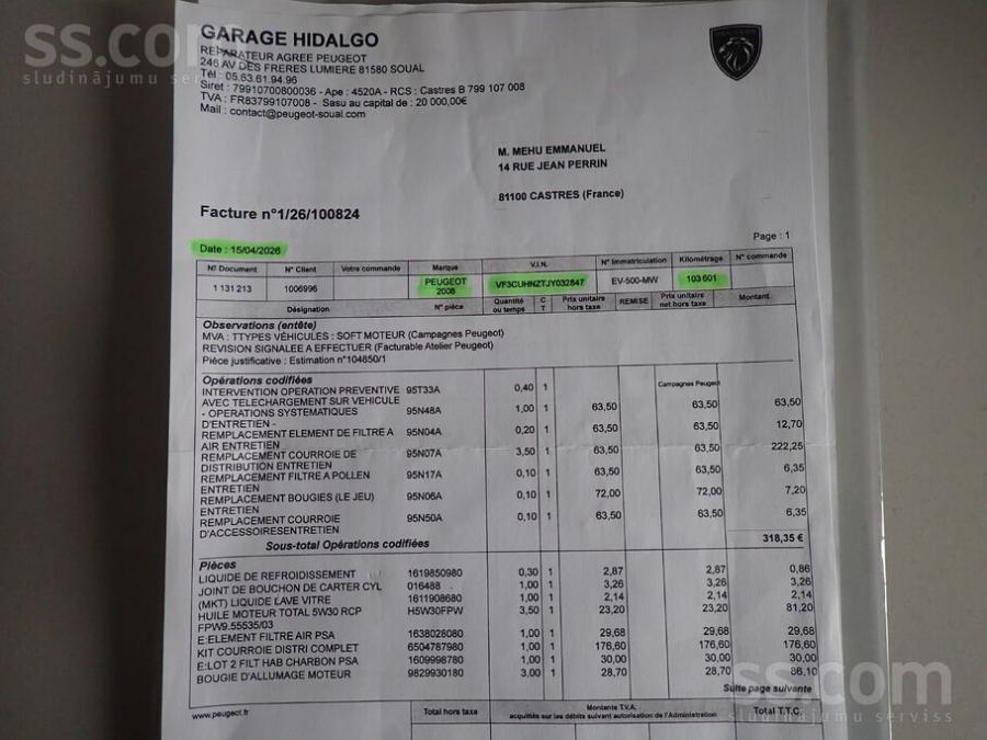 Pelēks Peugeot 2008 2018 Liepāja, ar dzinēja tilpumu 1.20 L un nobraukumu 104 tūkst. km par 9850 €, foto 16 vietnē AUTOMOTO.COM.LV