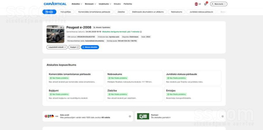 Pelēks Peugeot 2008 2022 Rīga, ar dzinēja tilpumu 1.60 L un nobraukumu 177 tūkst. km par 13555 €, foto 10 vietnē AUTOMOTO.COM.LV