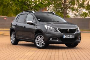 Grey Peugeot 2008 2018 in Riga, with an engine capacity of 1.20 L and mileage of 131 thousand km for 6790 €, photo  on AUTOMOTO.COM.LV