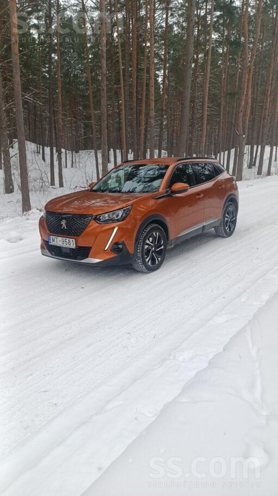 Orange Peugeot 2008 2021 in Riga, with an engine capacity of 1.50 L and mileage of 49 thousand km for 14200 €, photo 1 on AUTOMOTO.COM.LV