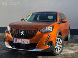 Orange Peugeot 2008 2021 in Riga, with an engine capacity of 1.20 L and mileage of 44 thousand km for 14999 €, photo  on AUTOMOTO.COM.LV