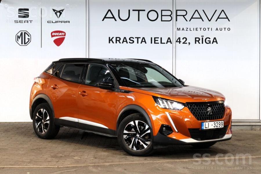 Orange Peugeot 2008 2021 in Riga, with an engine capacity of 1.50 L and mileage of 112 thousand km for 14490 €, photo 4 on AUTOMOTO.COM.LV