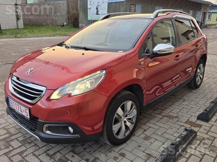 Red Peugeot 2008 2016 in Kuldiga, with an engine capacity of 1.20 L and mileage of 131 thousand km for 6800 €, photo 3 on AUTOMOTO.COM.LV