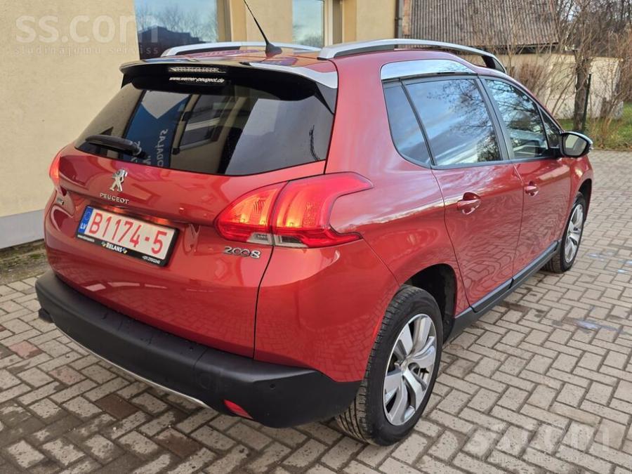 Red Peugeot 2008 2016 in Kuldiga, with an engine capacity of 1.20 L and mileage of 131 thousand km for 6800 €, photo 6 on AUTOMOTO.COM.LV