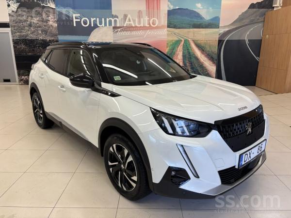 White Peugeot 2008 2022 in Riga, with an engine capacity of 1.50 L and mileage of 62 thousand km for 19900 €, photo 1 on AUTOMOTO.COM.LV