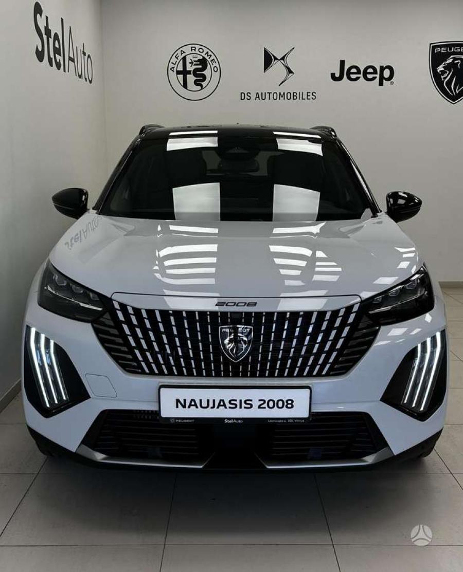 Balts Peugeot 2008 2025 Viļņa, ar dzinēja tilpumu 1.20 L un nobraukumu 6 tūkst. km par 26500 €, foto 3 vietnē AUTOMOTO.COM.LV