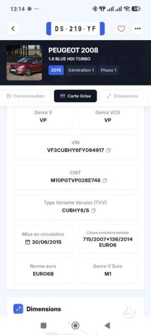 Белый Пежо 2008 2015 в Таураге, объемом двигателя 1.60 л и пробегом 290 тыс. км за 2950 €, фото 6 на AUTOMOTO.COM.LV