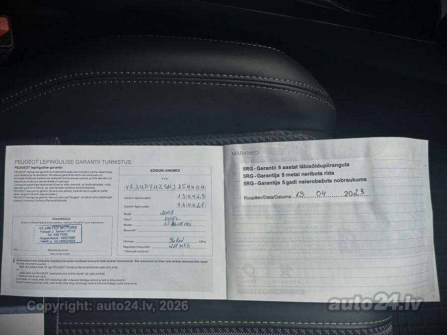 Белый Пежо 2008 2023 в Таллин, объемом двигателя 1.50 л и пробегом 56 тыс. км за 18600 €, фото 21 на AUTOMOTO.COM.LV