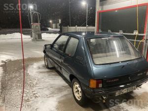 Blue Peugeot 205 1984 in Kuldiga, with an engine capacity of 1.40 L and mileage of 158 thousand km for 2150 €, photo 10 on AUTOMOTO.COM.LV