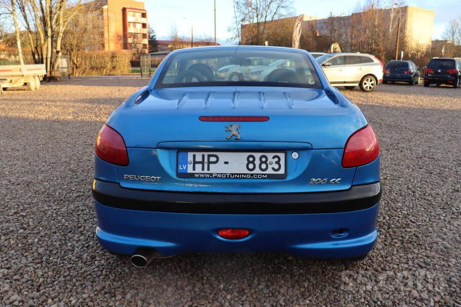 Zils Peugeot 206 2001 Gulbene, ar dzinēja tilpumu 2.00 L un nobraukumu 143 tūkst. km par 2490 €, foto 6 vietnē AUTOMOTO.COM.LV