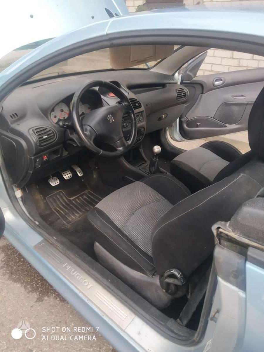 Blue Peugeot 206 2002 in Kaunas, with an engine capacity of 1.59 L and mileage of 227 thousand km for 1200 €, photo 18 on AUTOMOTO.COM.LV