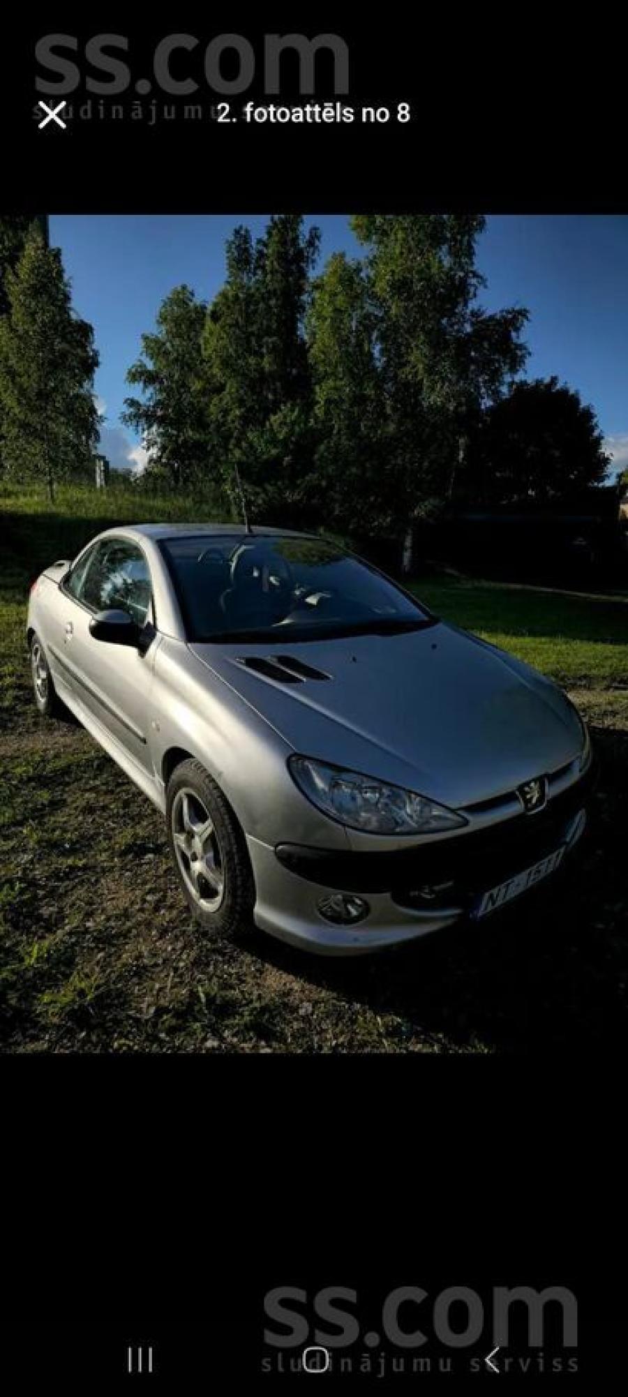 Pelēks Peugeot 206 2001 Alūksne, ar dzinēja tilpumu 2.00 L un nobraukumu 280 tūkst. km par 1550 €, foto 3 vietnē AUTOMOTO.COM.LV