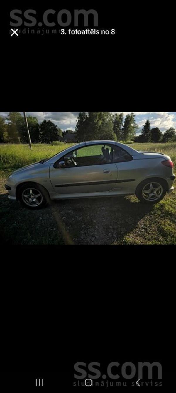 Grey Peugeot 206 2001 in Aluksne, with an engine capacity of 2.00 L and mileage of 280 thousand km for 1550 €, photo 3 on AUTOMOTO.COM.LV