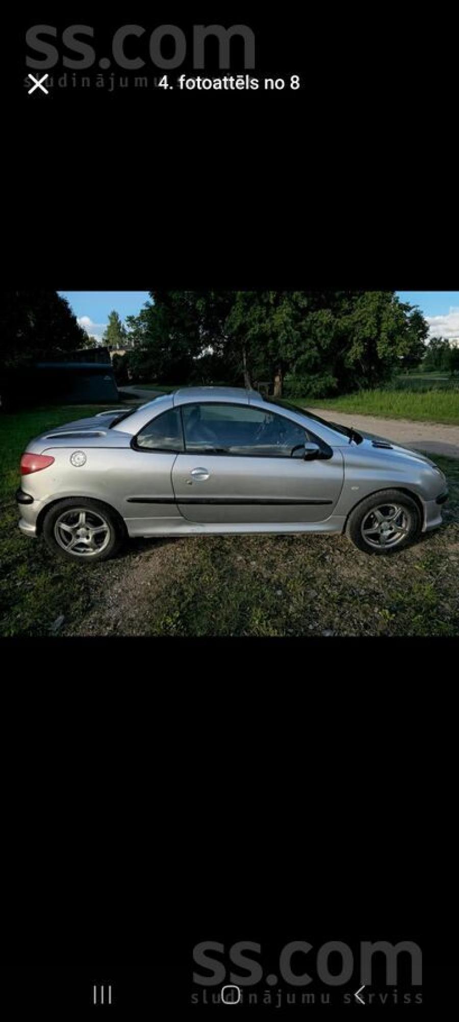 Pelēks Peugeot 206 2001 Alūksne, ar dzinēja tilpumu 2.00 L un nobraukumu 280 tūkst. km par 1550 €, foto 5 vietnē AUTOMOTO.COM.LV