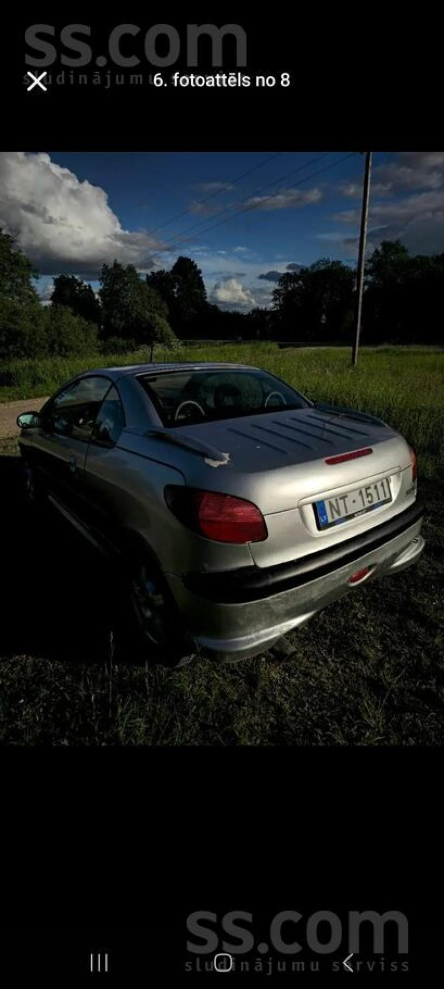 Pelēks Peugeot 206 2001 Alūksne, ar dzinēja tilpumu 2.00 L un nobraukumu 280 tūkst. km par 1550 €, foto 7 vietnē AUTOMOTO.COM.LV