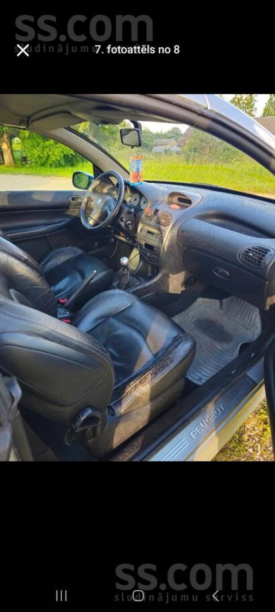 Pelēks Peugeot 206 2001 Alūksne, ar dzinēja tilpumu 2.00 L un nobraukumu 280 tūkst. km par 1550 €, foto 8 vietnē AUTOMOTO.COM.LV