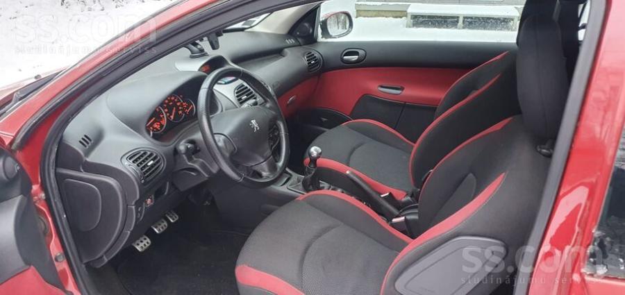 Sarkans Peugeot 206 2007 Rīga, ar dzinēja tilpumu 1.40 L un nobraukumu 214 tūkst. km par 1005 €, foto 7 vietnē AUTOMOTO.COM.LV