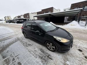Black Peugeot 207 2007 in Vilnius, with an engine capacity of 1.56 L and mileage of 272 thousand km for 1200 €, photo 2 on AUTOMOTO.COM.LV