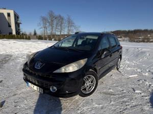 Black Peugeot 207 2008 in Kaunas, with an engine capacity of 1.36 L and mileage of 268 thousand km for 1550 €, photo  on AUTOMOTO.COM.LV