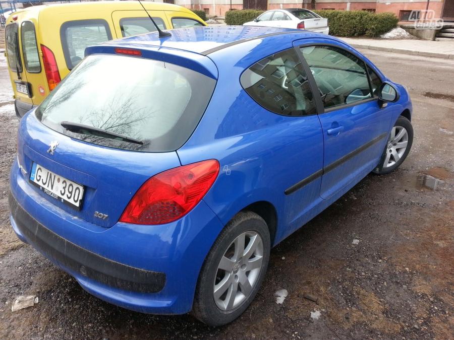Blue Peugeot 207 2006 in Vilnius, with an engine capacity of 1.40 L and mileage of 245 thousand km for 1200 €, photo 3 on AUTOMOTO.COM.LV