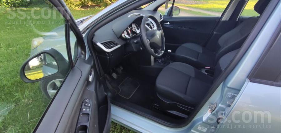 Blue Peugeot 207 2011 in Jekabpils, with an engine capacity of 1.40 L and mileage of 98 thousand km for 1550 €, photo 10 on AUTOMOTO.COM.LV