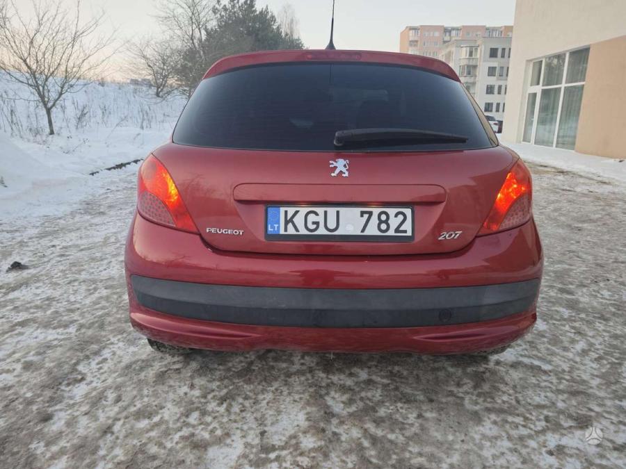 Red Peugeot 207 2006 in Alytus, with an engine capacity of 1.40 L and mileage of 141 thousand km for 1850 €, photo 22 on AUTOMOTO.COM.LV