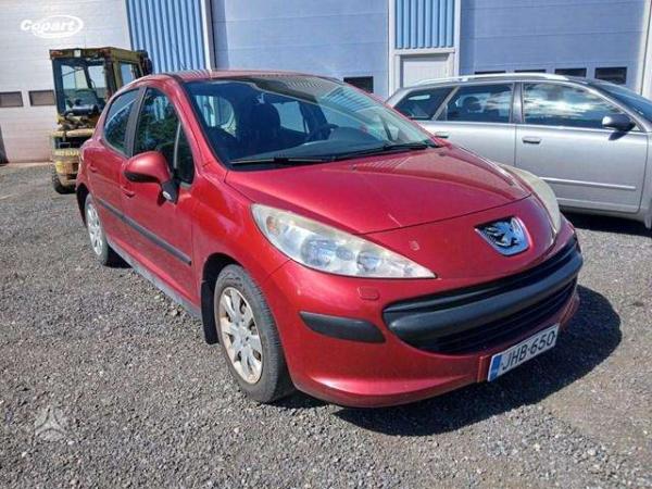 Red Peugeot 207 2007 in Kaunas, with an engine capacity of 1.36 L and mileage of 222 thousand km for 850 €, photo 1 on AUTOMOTO.COM.LV