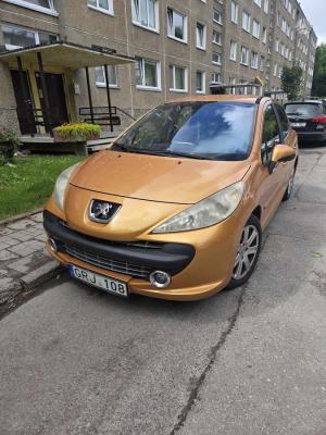 Желтый Пежо 207 2006 в Клайпеда, объемом двигателя 1.56 л и пробегом 157 тыс. км за 1000 €, фото  на AUTOMOTO.COM.LV