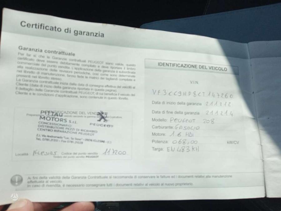 Красный Пежо 208 2012 в Паневежис, объемом двигателя 1.56 л и пробегом 201 тыс. км за 4000 €, фото 27 на AUTOMOTO.COM.LV