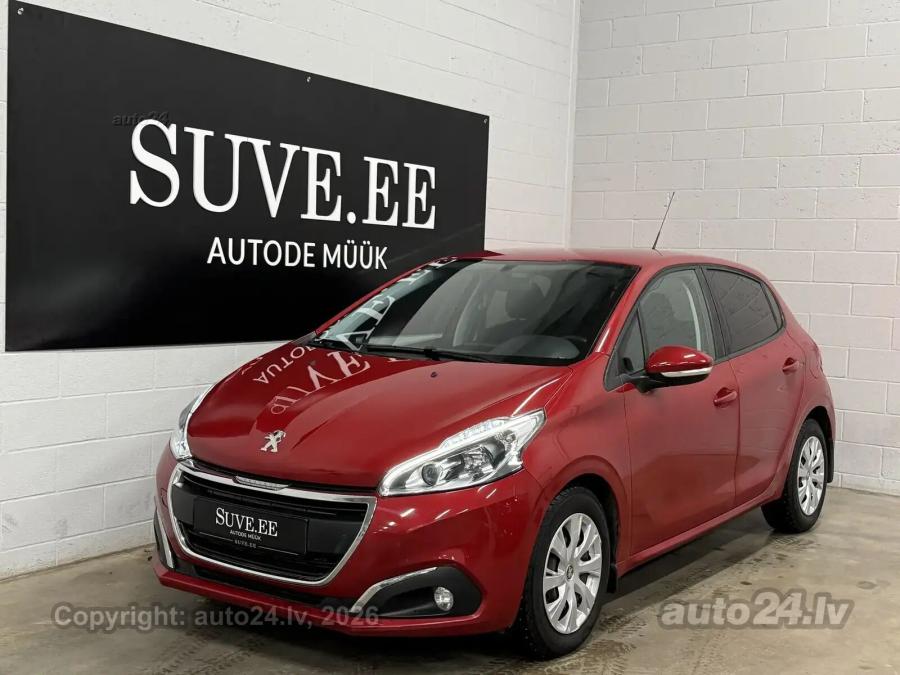 Red Peugeot 208 2017 in Tallinn, with an engine capacity of 1.60 L and mileage of 78 thousand km for 6995 €, photo 1 on AUTOMOTO.COM.LV