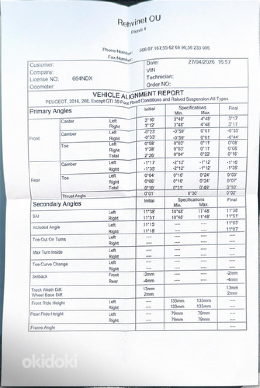 Белый Пежо 208 2016 в Таллин, объемом двигателя 1.60 л и пробегом 132 тыс. км за 5199 €, фото 14 на AUTOMOTO.COM.LV